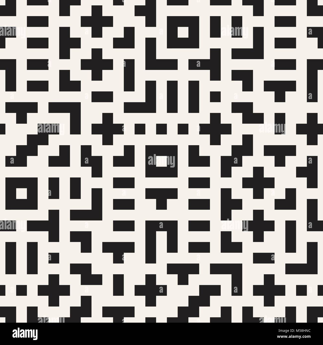 Seamless vector chaotic pattern. Randomly scattered geometric shapes ...