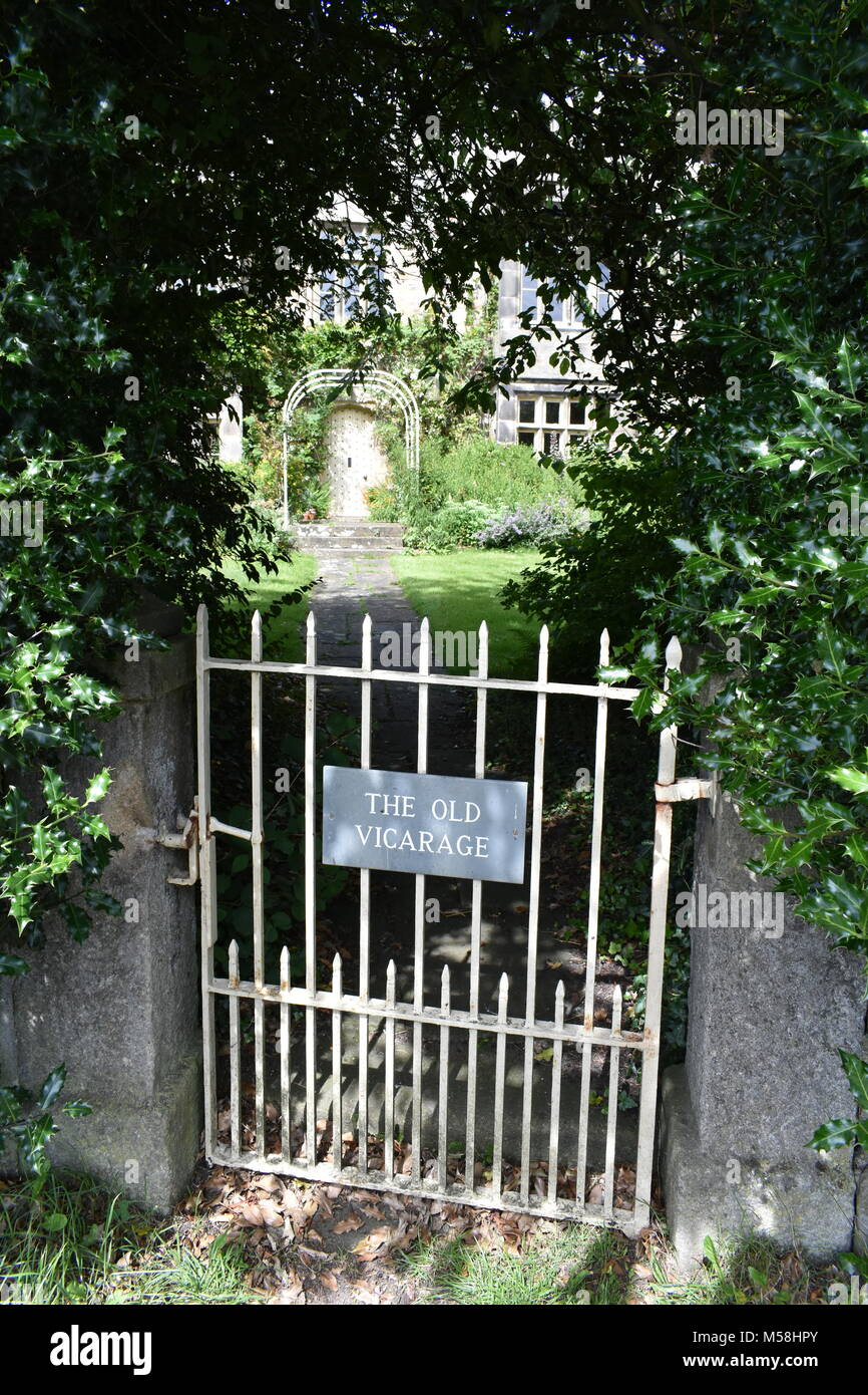 A summer lych gate Stock Photo - Alamy