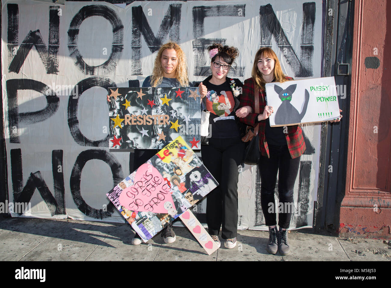 The Women's March in Los Angeles as similar marches were being staged ...