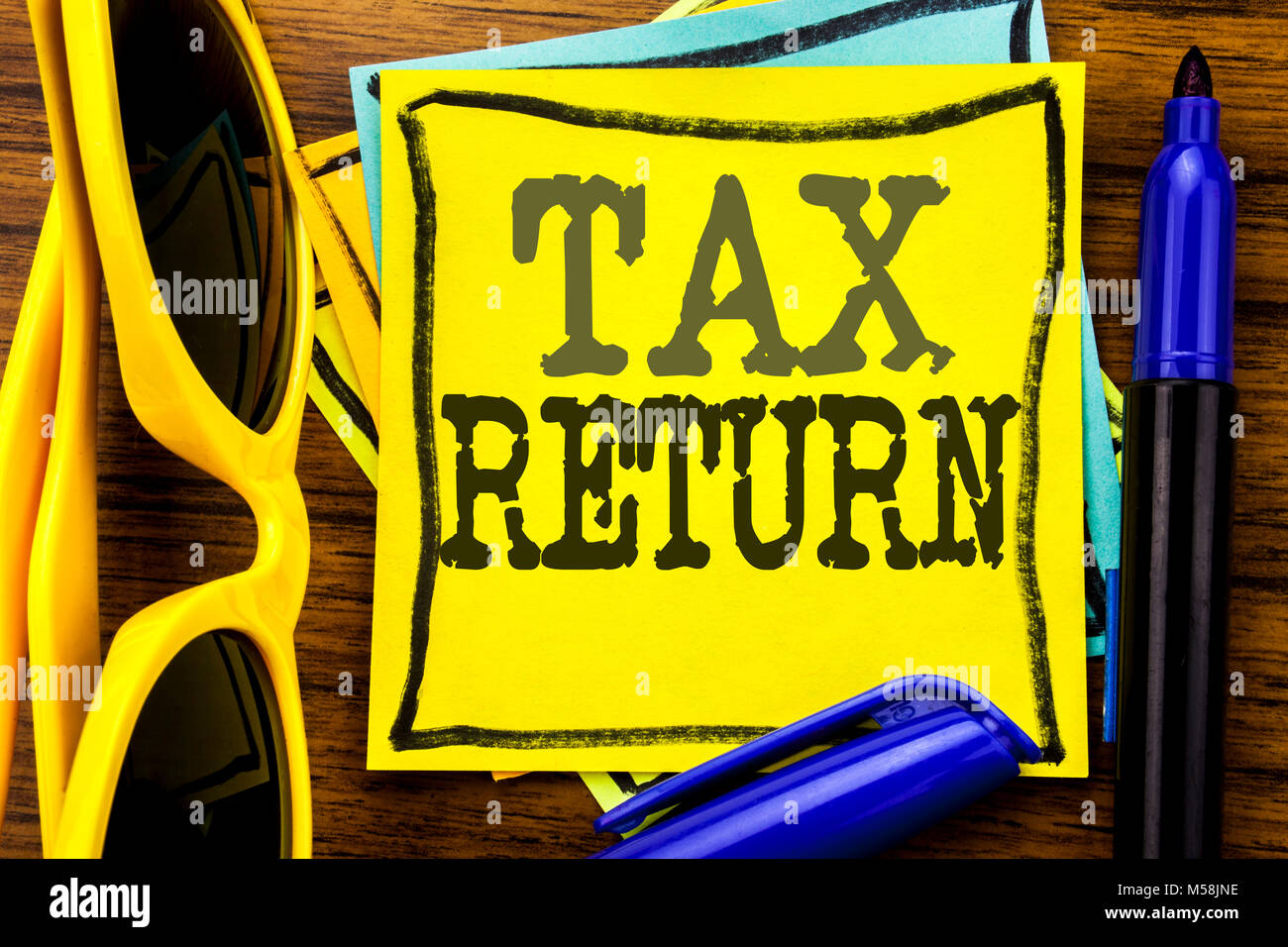 Hand writing text caption inspiration showing Tax Return. Business ...