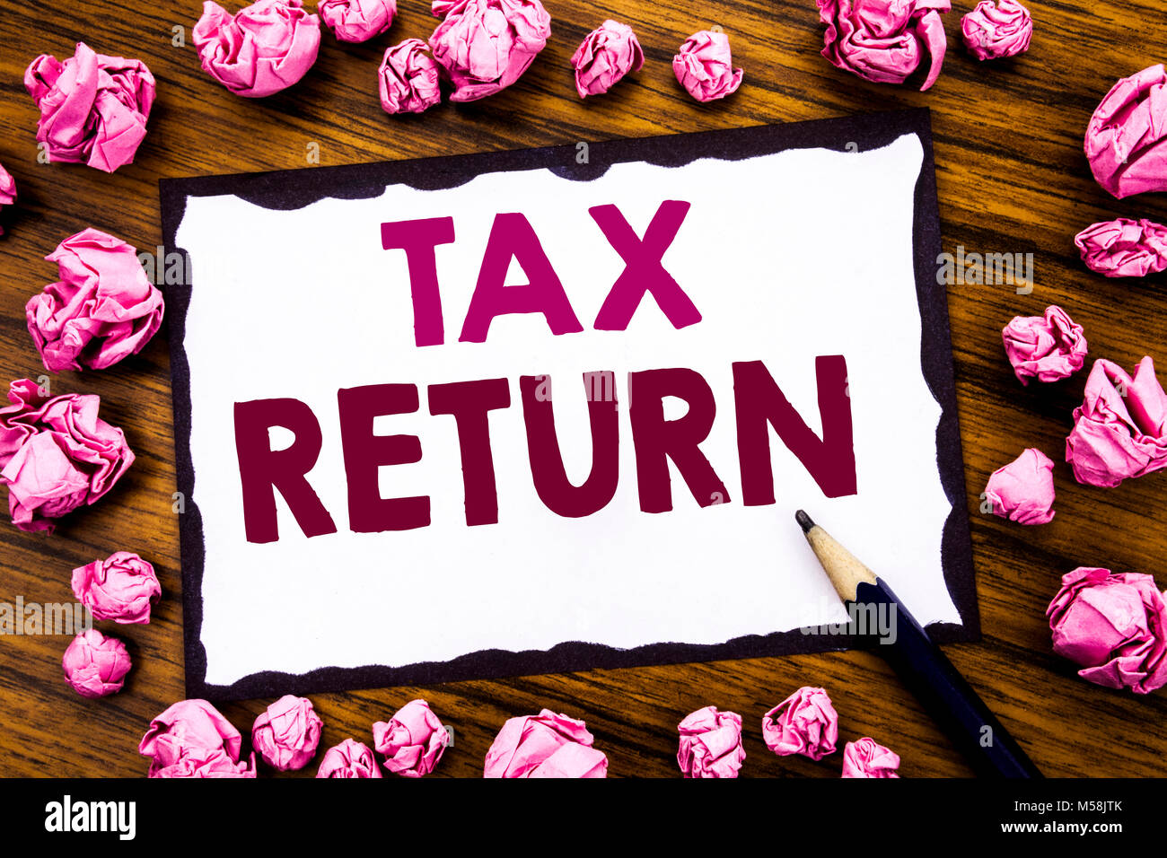 Hand writing text caption inspiration showing Tax Return. Business ...