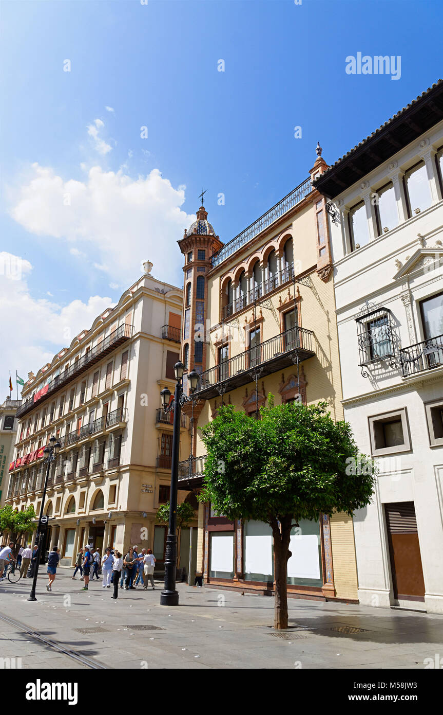 Historic buildings and monuments of Seville, Spain. Architectural ...