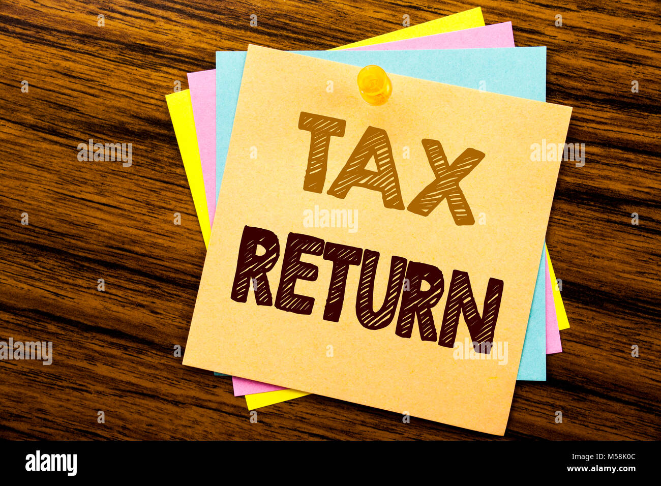 Conceptual hand writing text caption inspiration showing Tax Return ...
