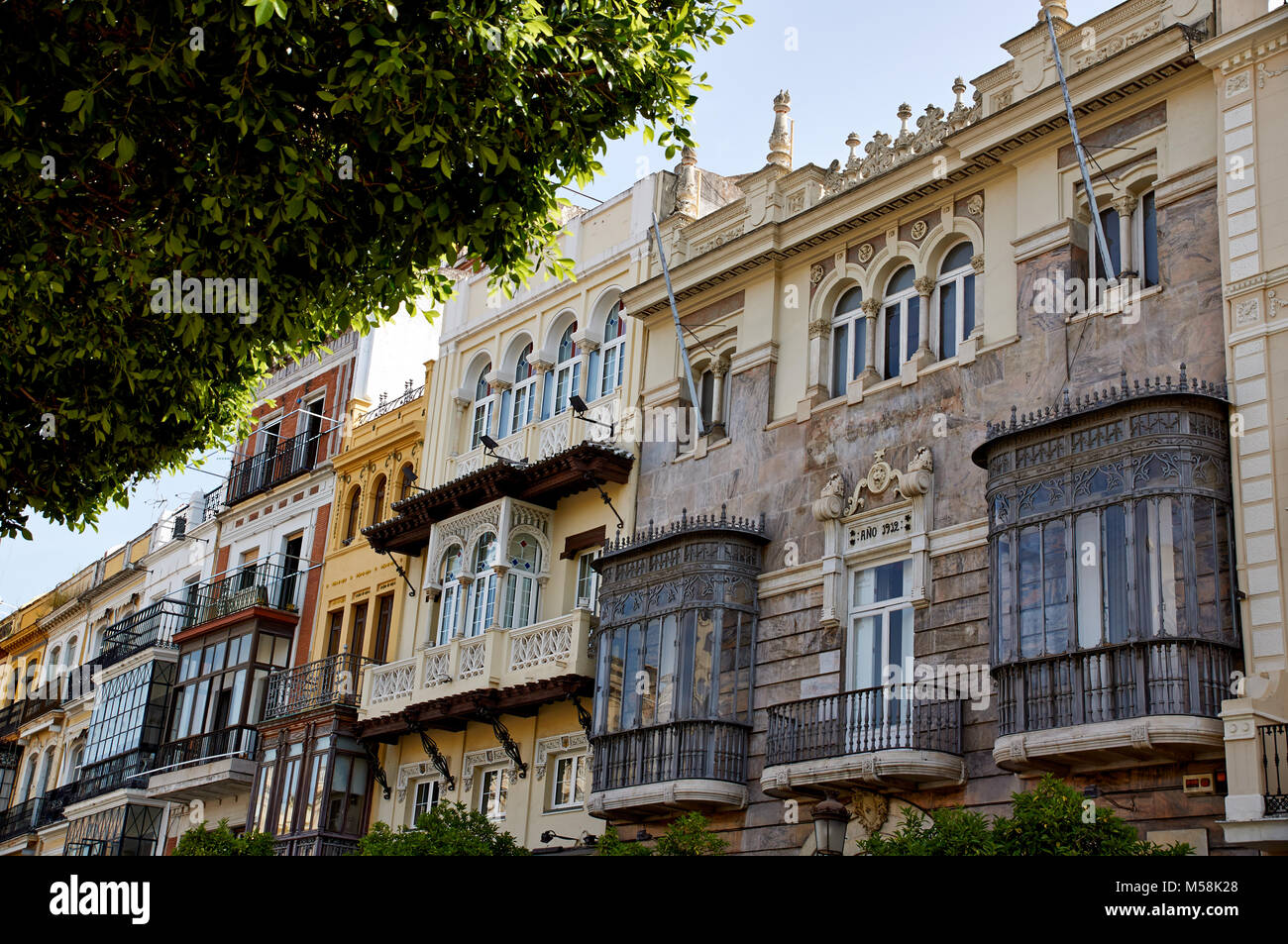 Historic buildings and monuments of Seville, Spain. Architectural ...
