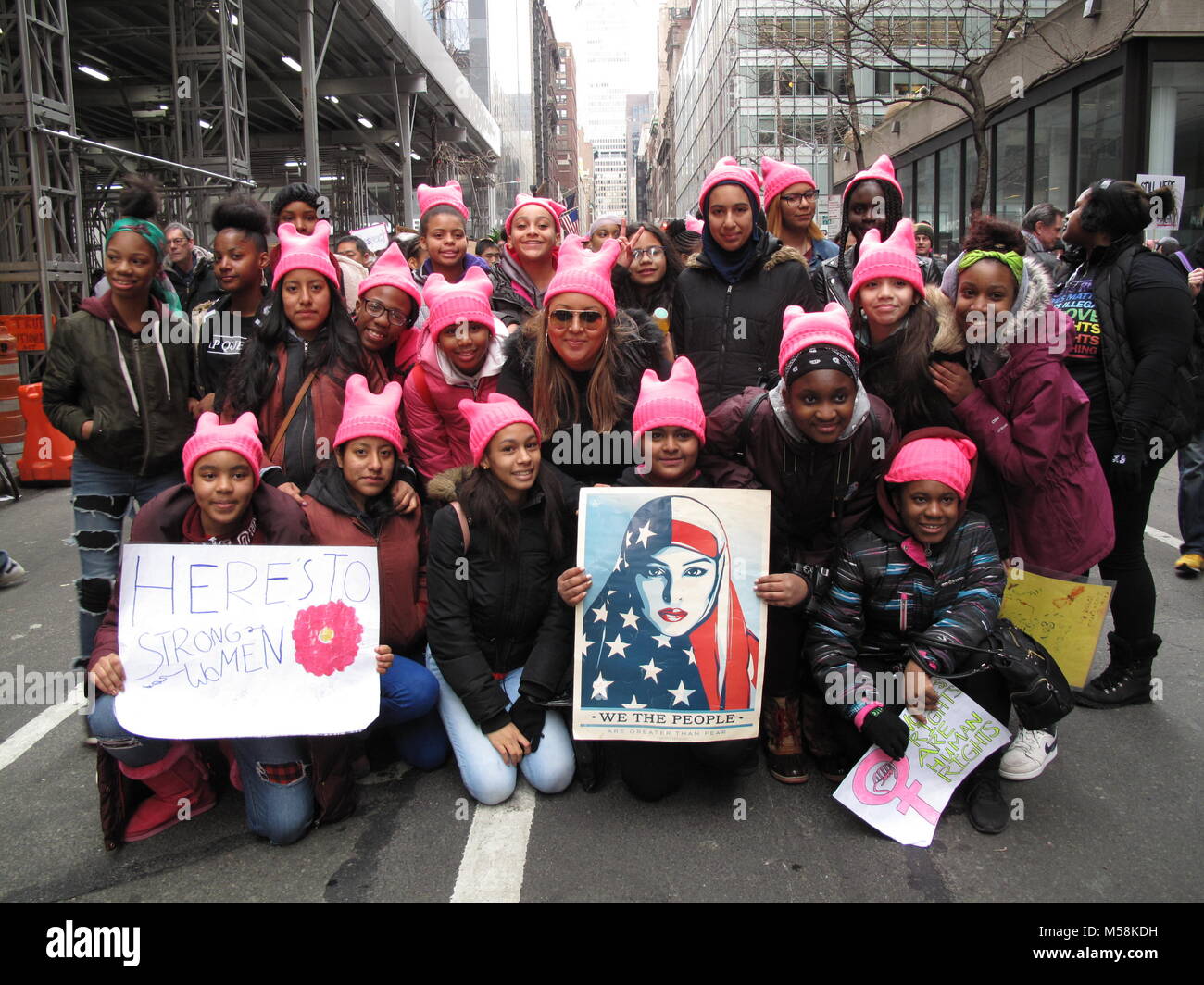 The Women's March in New York City, New York, as similar marches were ...