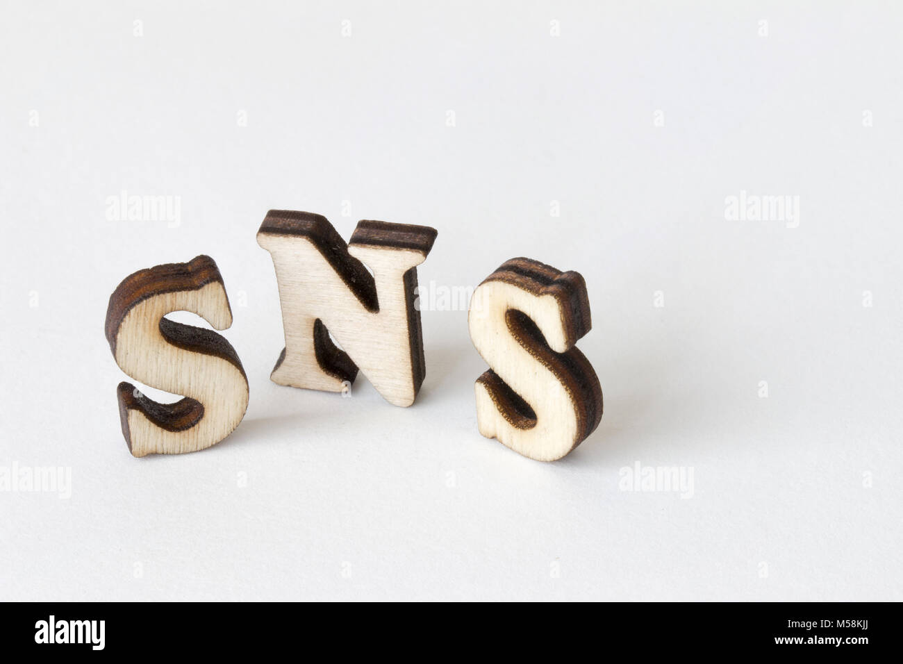 SNS, Wood letters SNS Stock Photo - Alamy