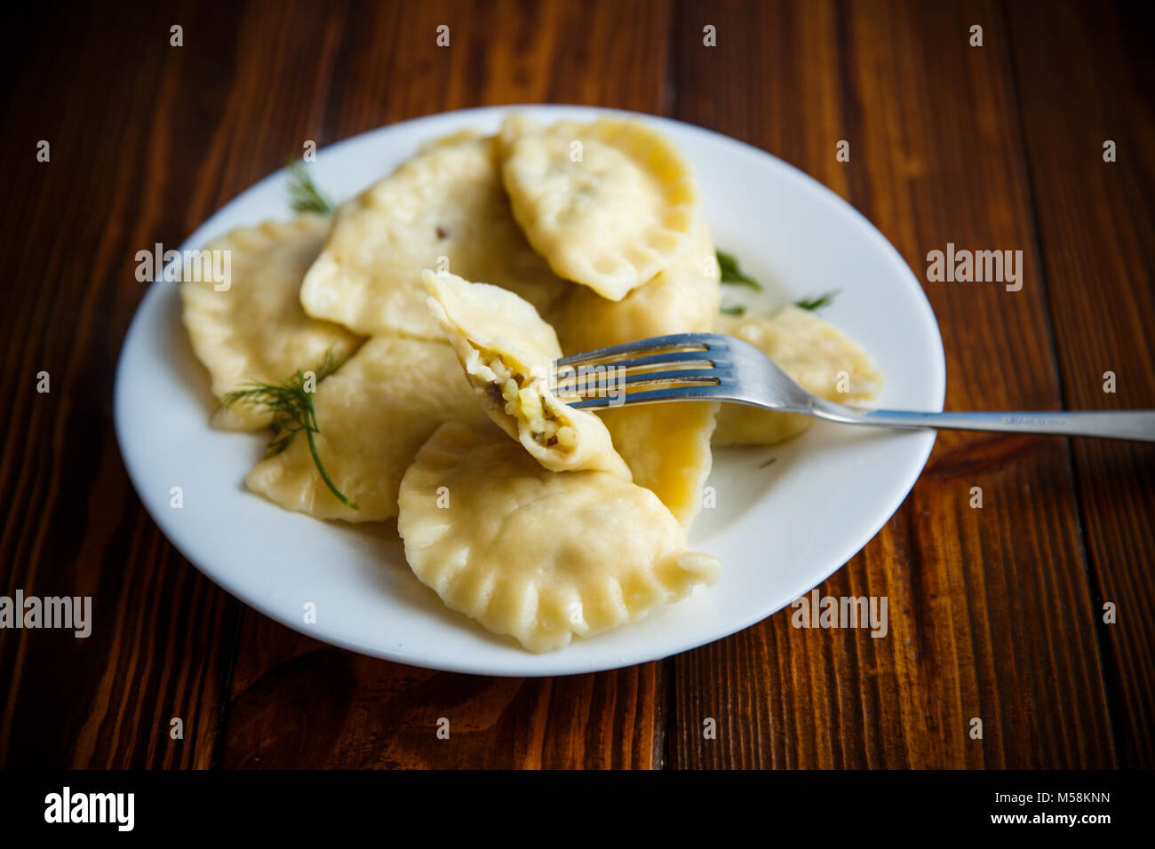 Boiled dumplings stuffed Stock Photo - Alamy