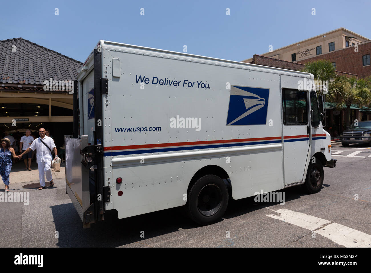 US Postal Service van Stock Photo - Alamy