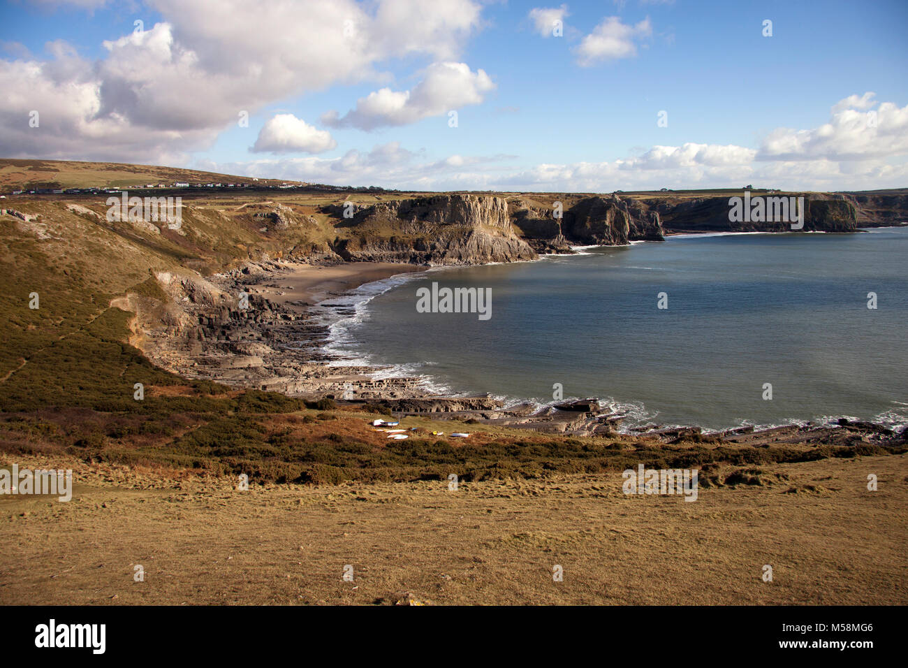 Fall Bay, Gower, Wales Stock Photo - Alamy