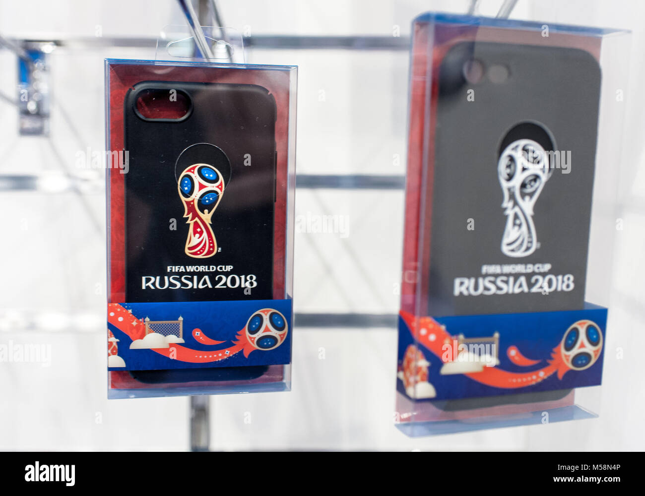 14 December 2017 Moscow, Russia, Symbols of the 2018 FIFA World Cup on ...