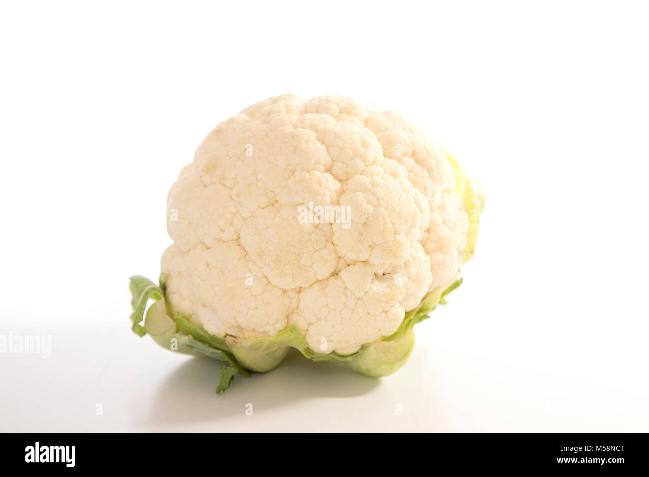 One Simple Head of Cauliflower on a White Background Stock Photo - Alamy