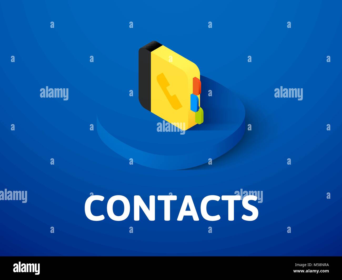 Yellow note call page contact icons hi-res stock photography and images ...