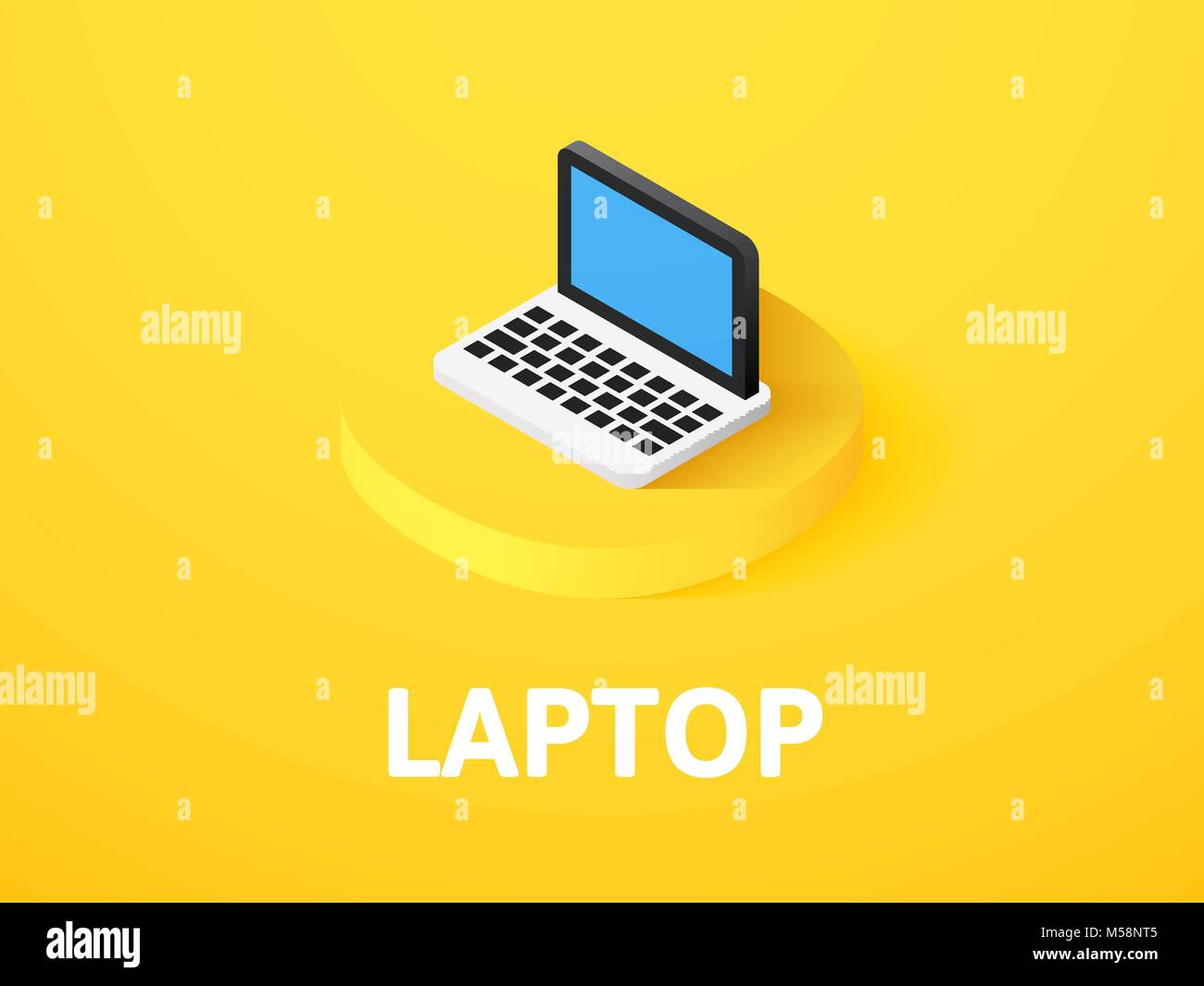 Open laptop isolated on white Stock Vector Images - Alamy