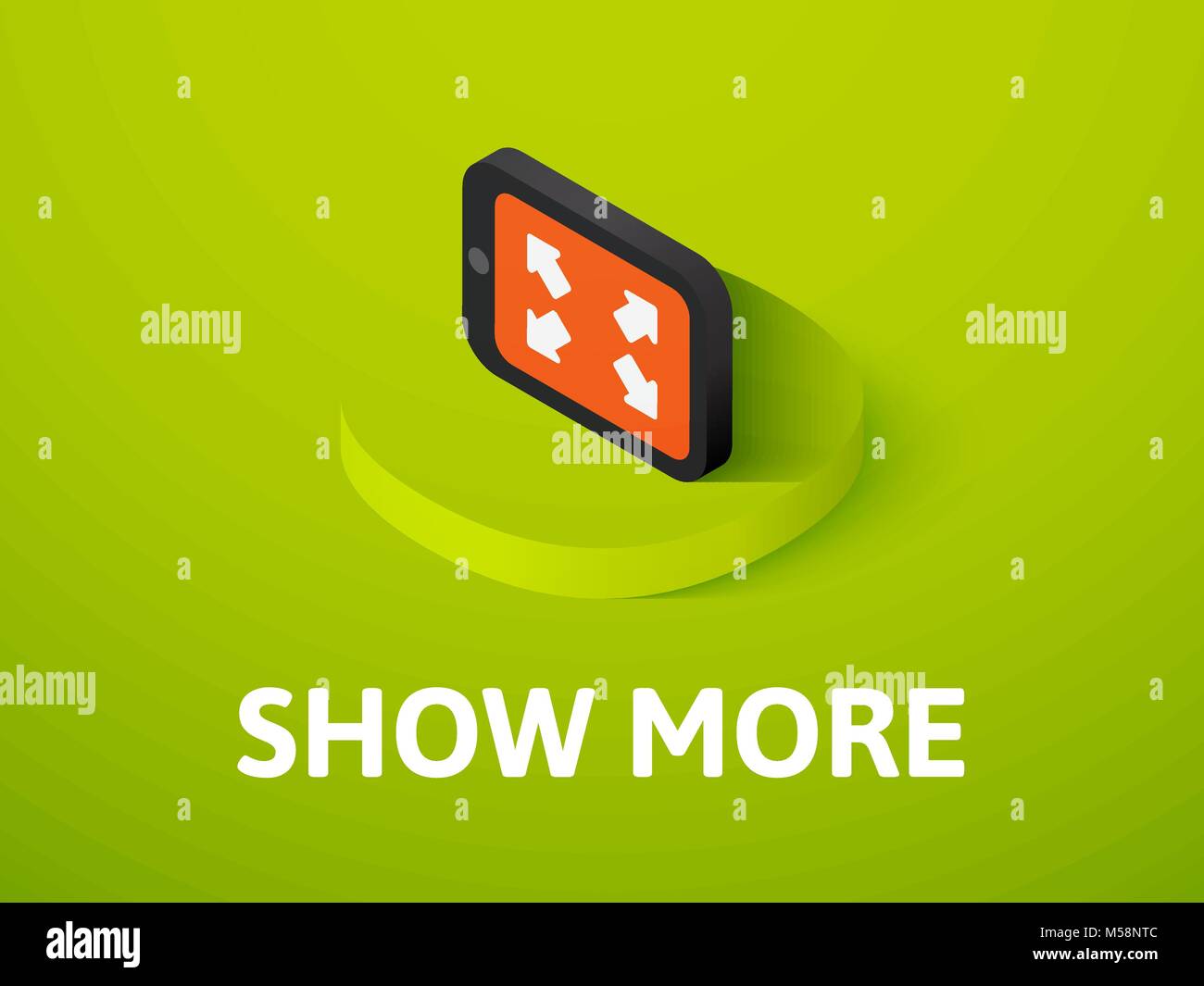 Show more isometric icon, isolated on color background Stock Vector ...