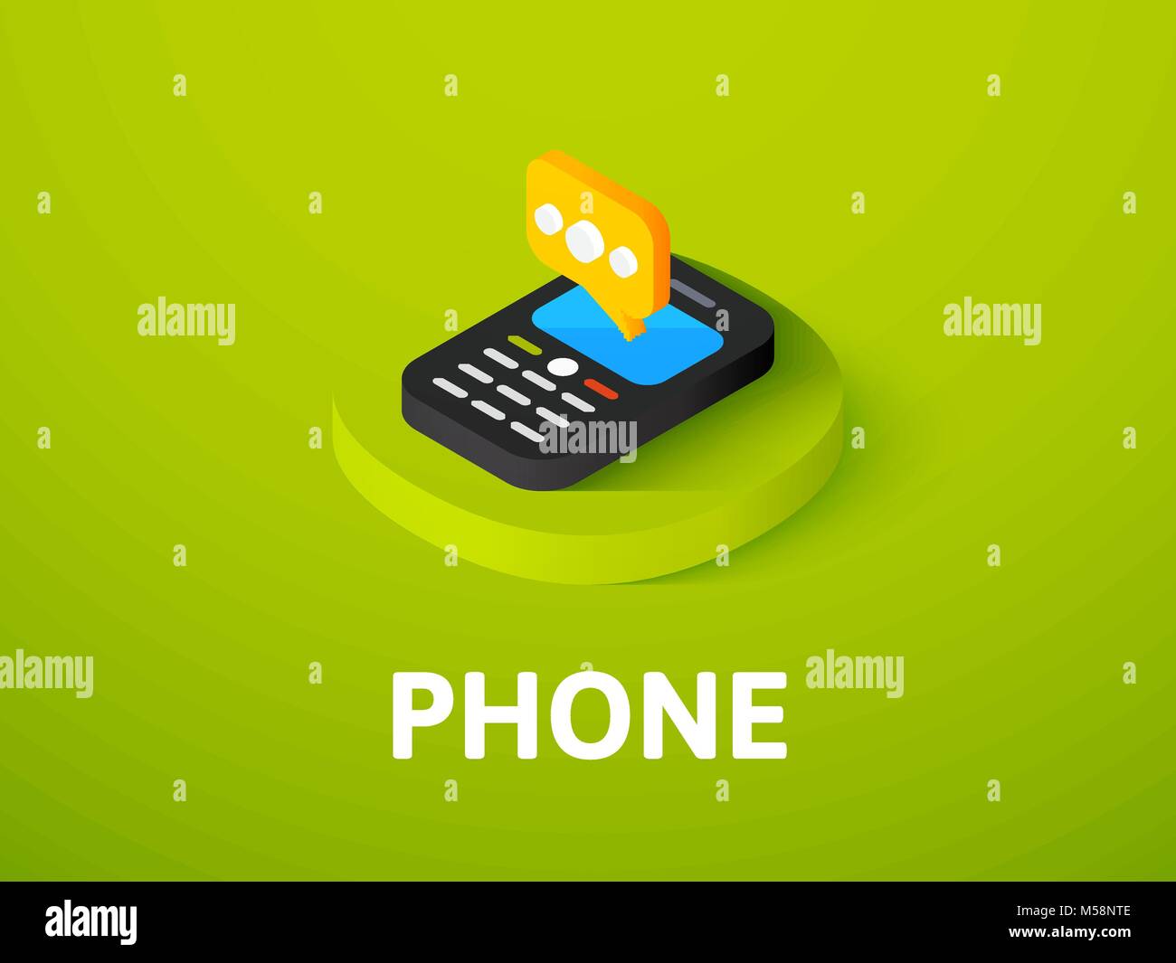 Telephone flat color ui Stock Vector Images - Alamy