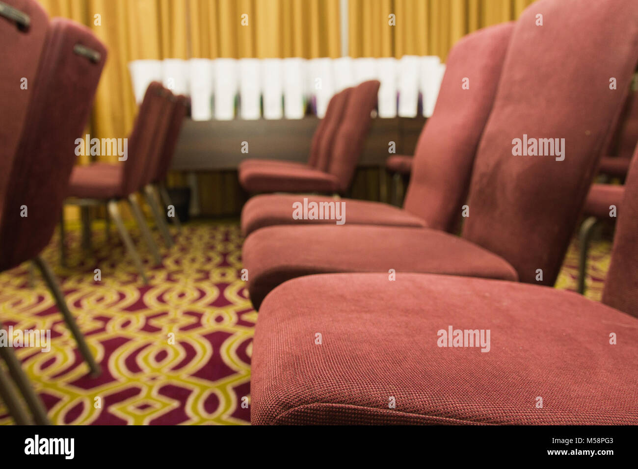 Conference chairs in a meeting room Stock Photo - Alamy