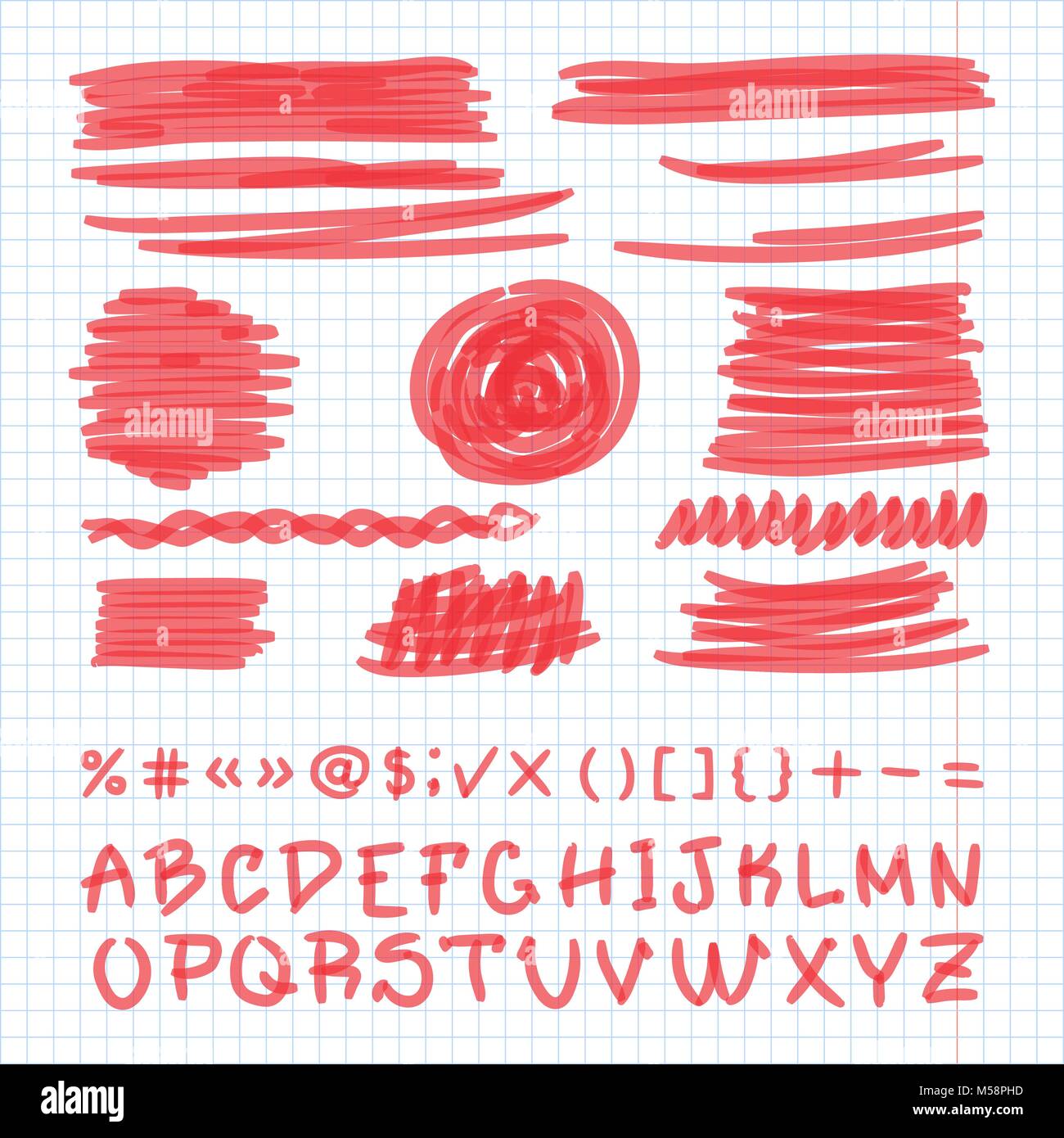 Marker Hand Written Doodle Letters Stock Vector Image & Art - Alamy