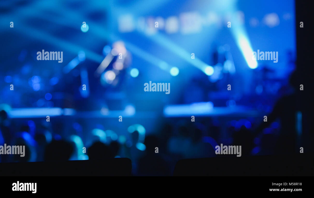 Blue abstract party crowd hands hi-res stock photography and images - Alamy