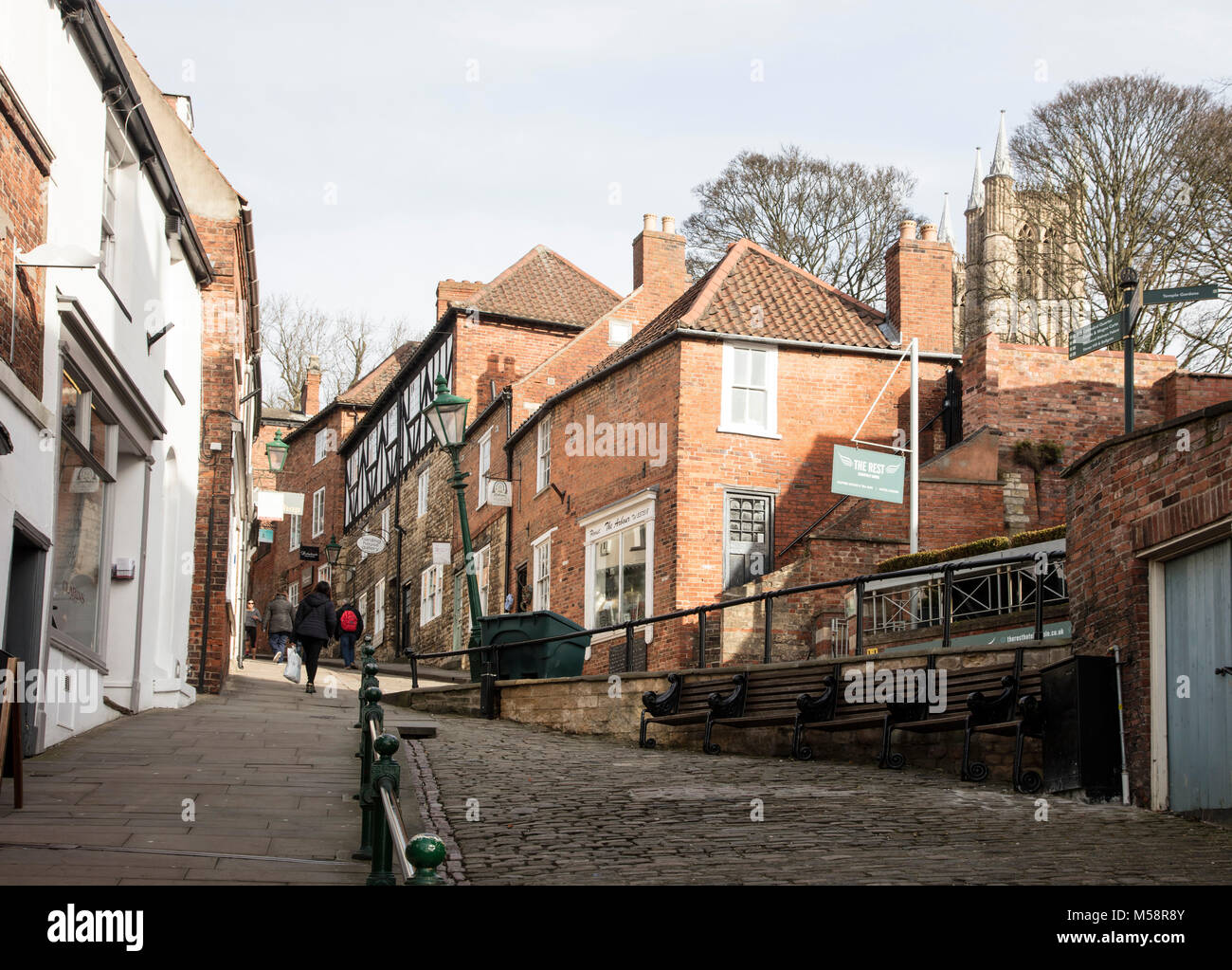 Steep Hill Lincoln Stock Photo - Alamy