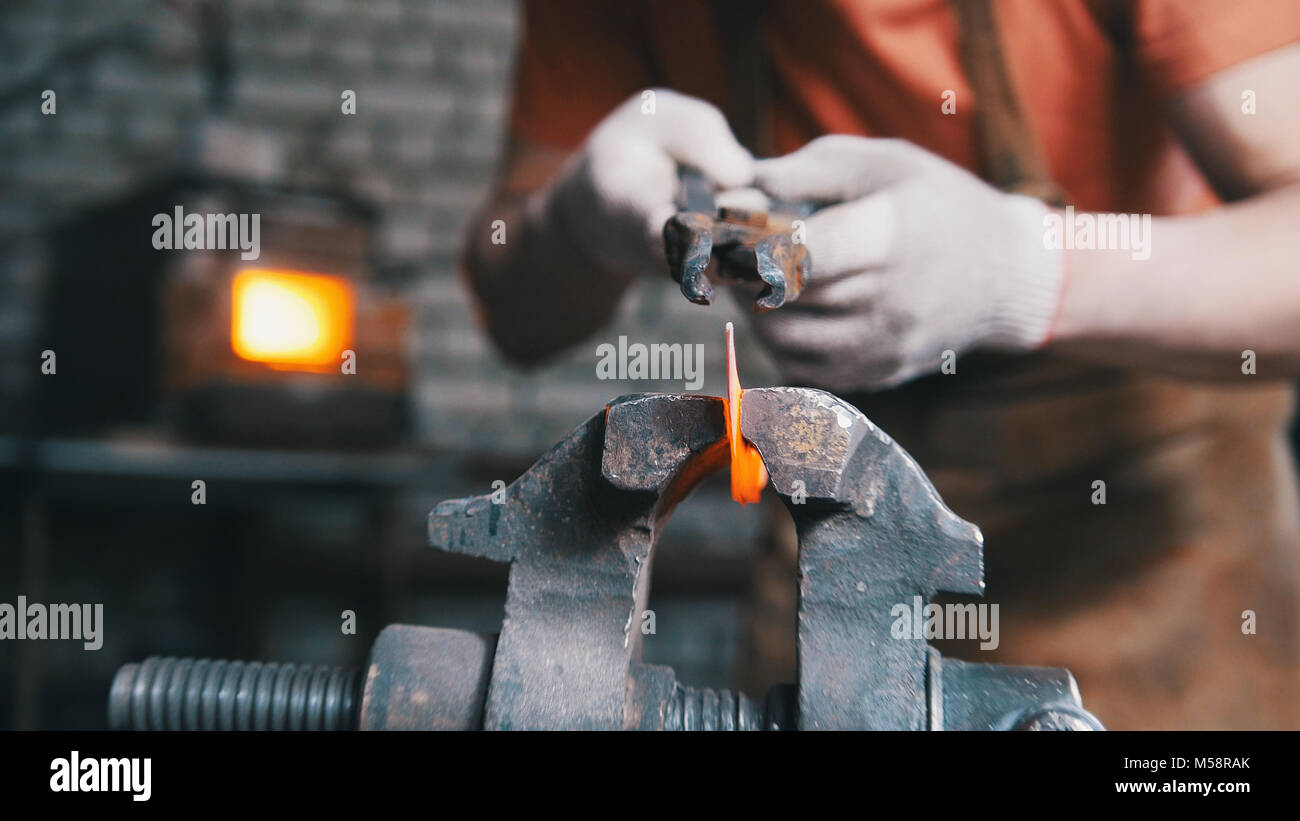 Red hot iron rod hi-res stock photography and images - Alamy