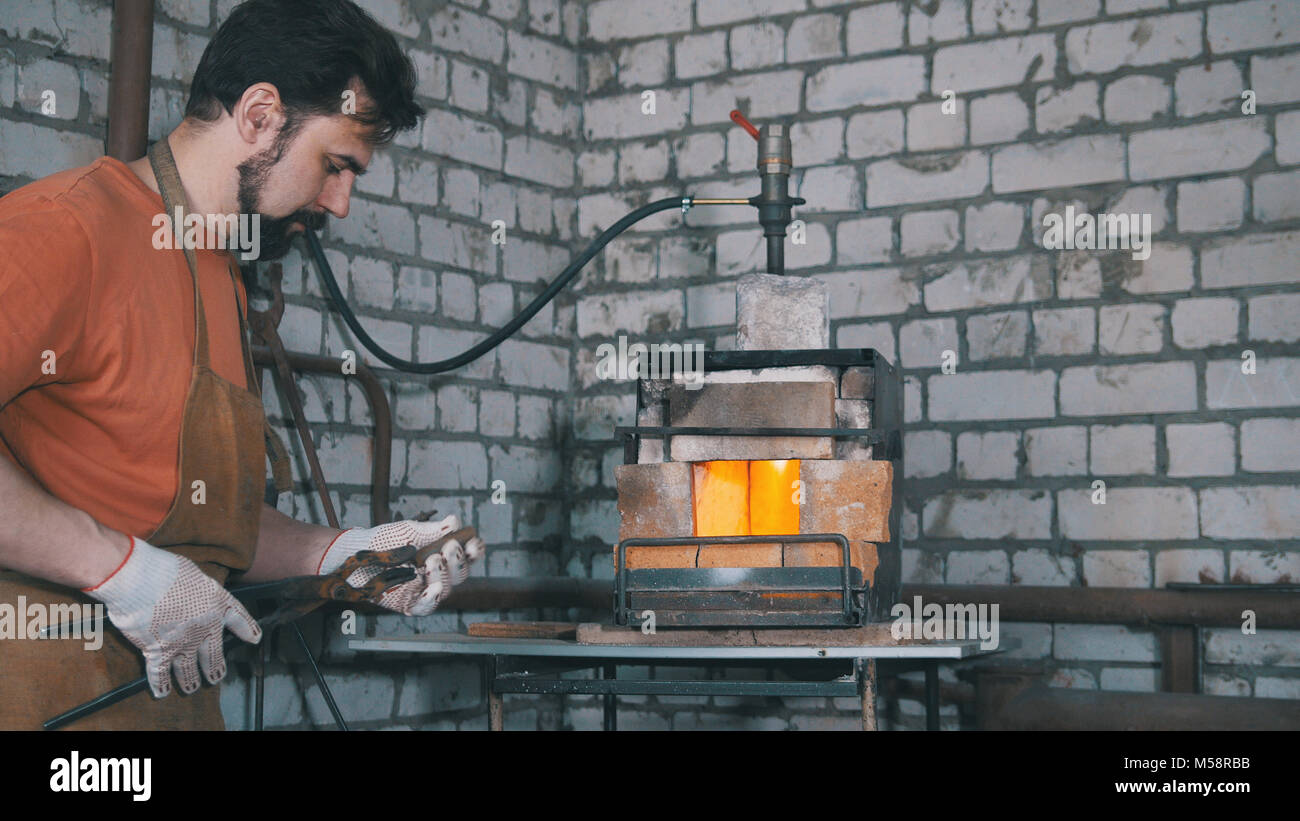 Blacksmith set knife blanks hi-res stock photography and images - Alamy
