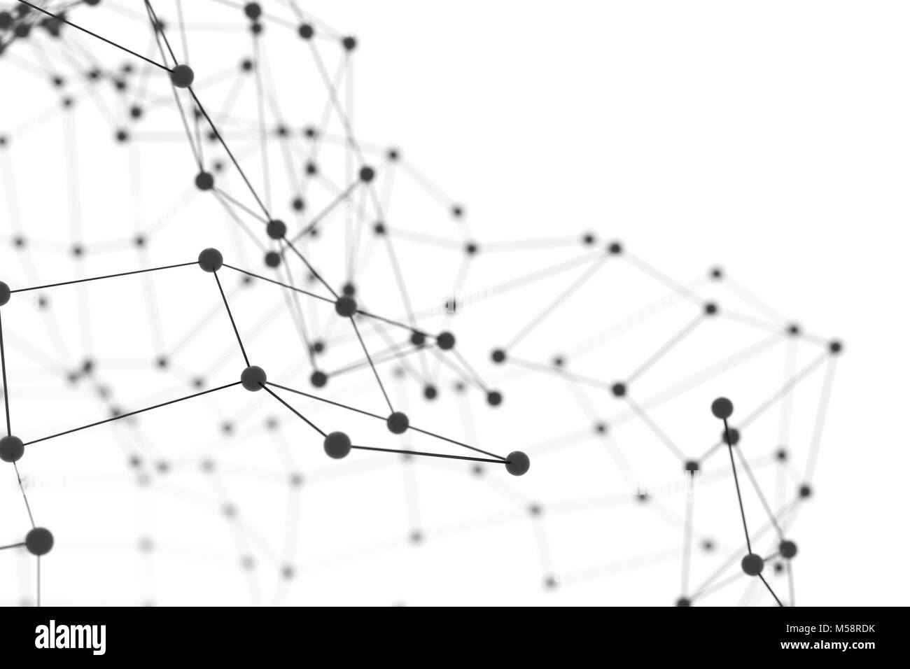 Plexus background with lines and spheres Stock Photo - Alamy