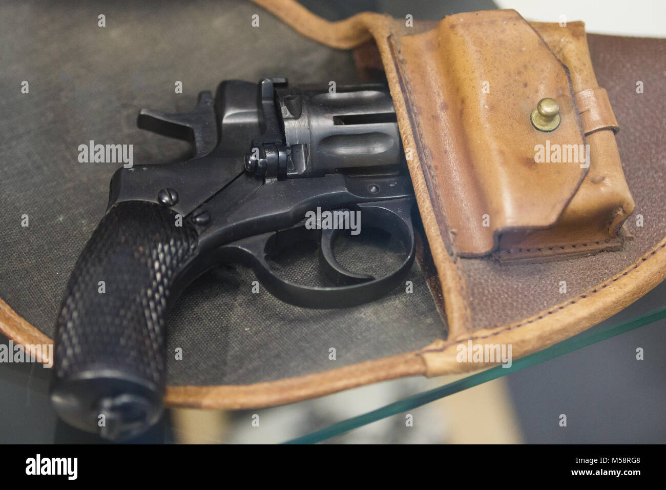 Old Russian revolver in a holster - soviet weapon Stock Photo - Alamy