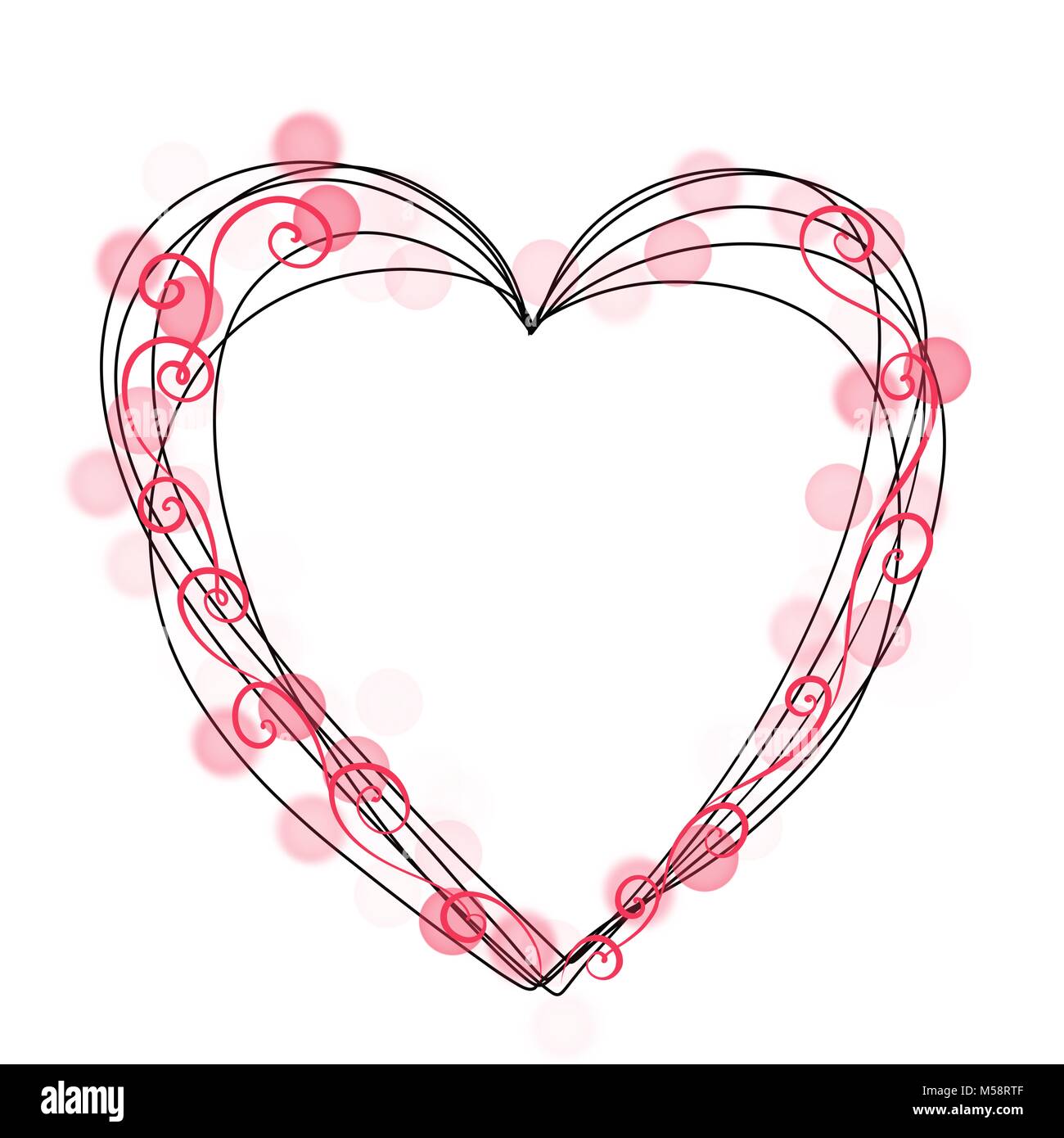 minimalist drawing of a sweet heart isolated on white background Stock ...