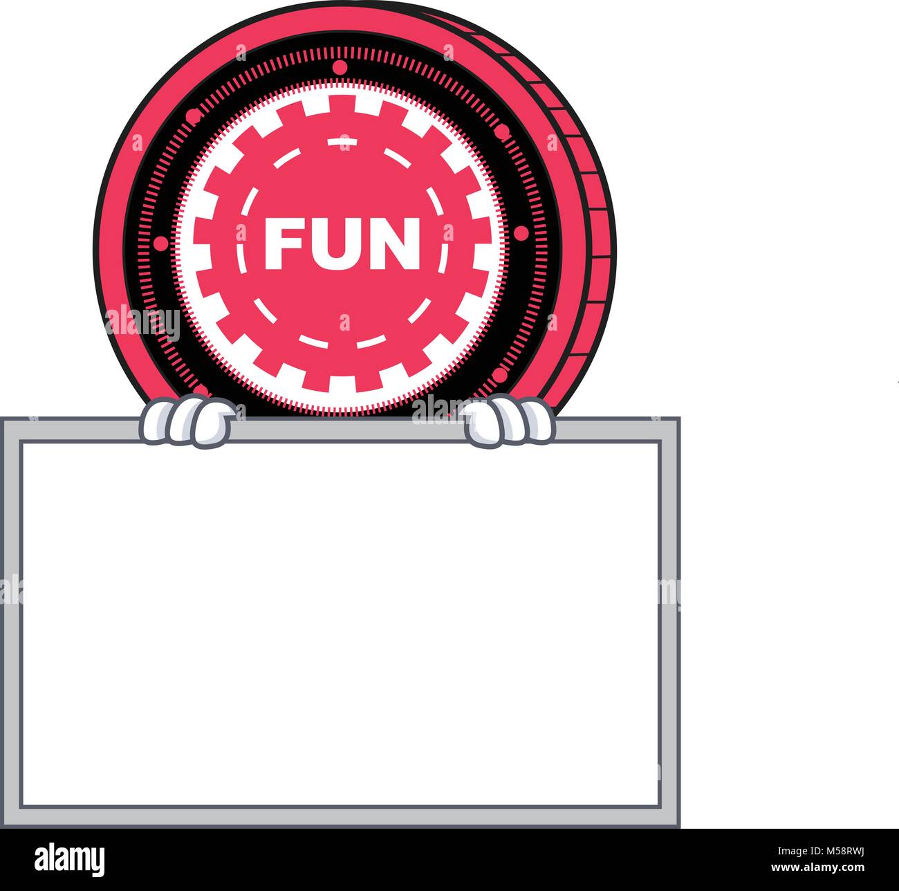 With board FunFair coin character cartoon Stock Vector Image & Art - Alamy