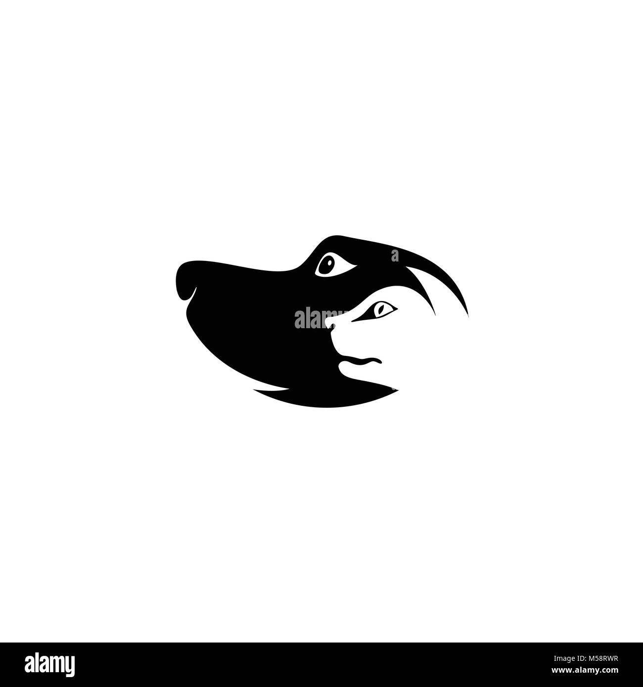 Shadow cat dog Stock Vector Images - Alamy