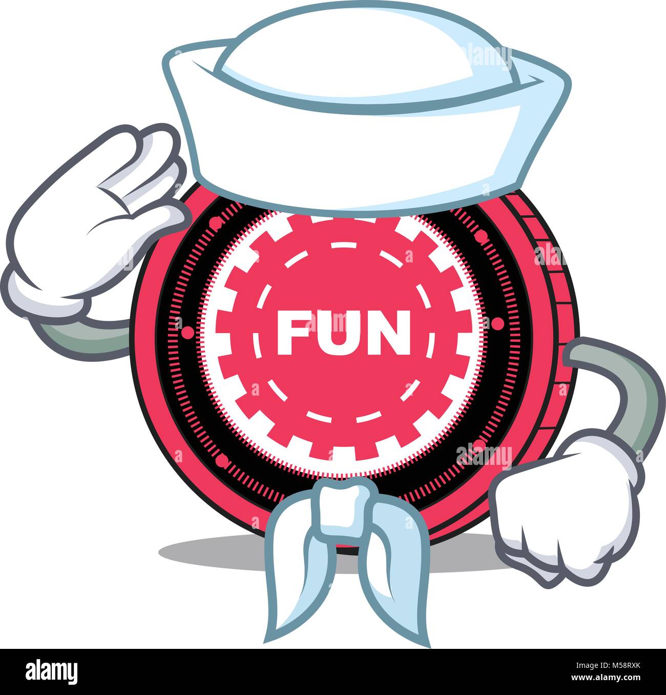 Sailor FunFair coin character cartoon Stock Vector Image & Art - Alamy