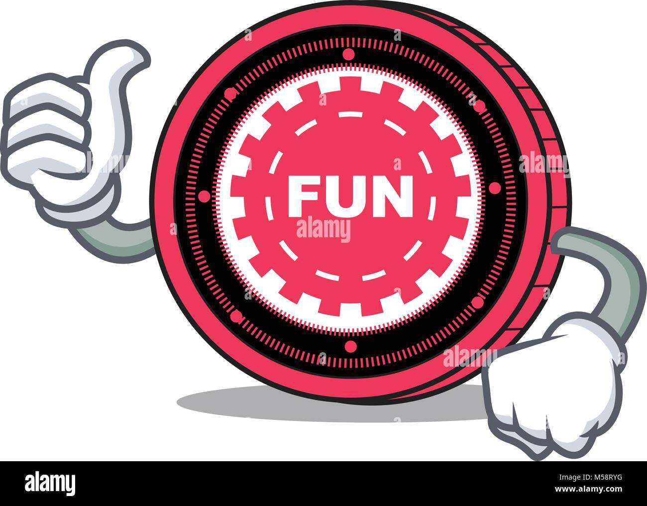 Thumbs up FunFair coin character cartoon Stock Vector Image & Art - Alamy