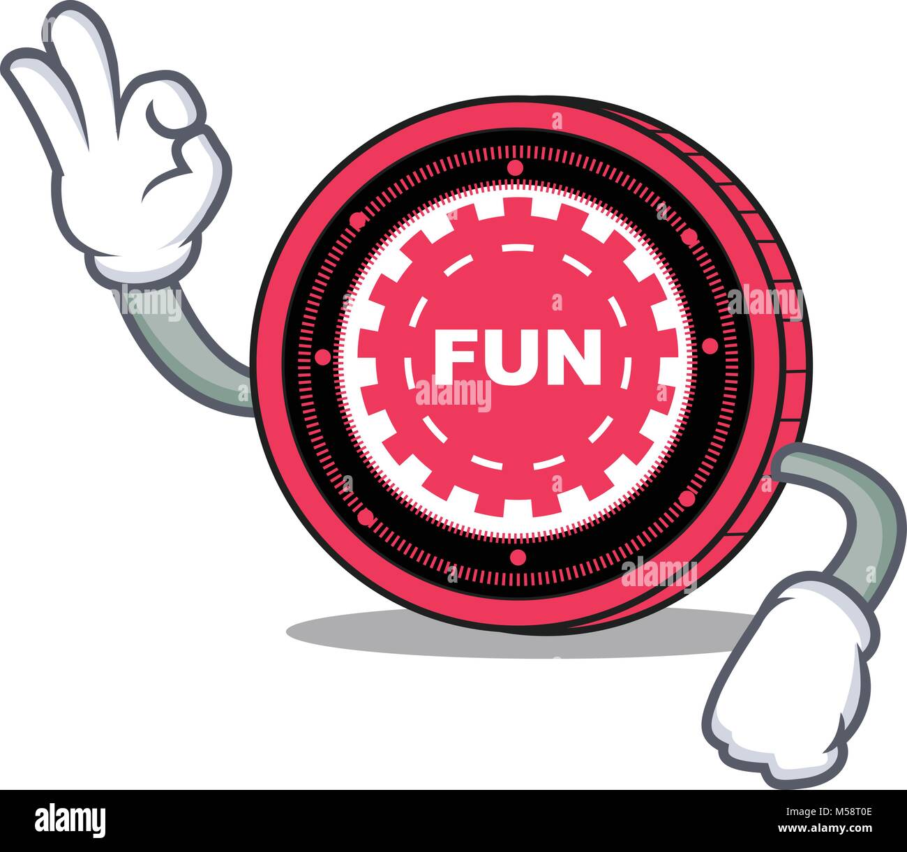 Okay FunFair coin character cartoon Stock Vector Image & Art - Alamy