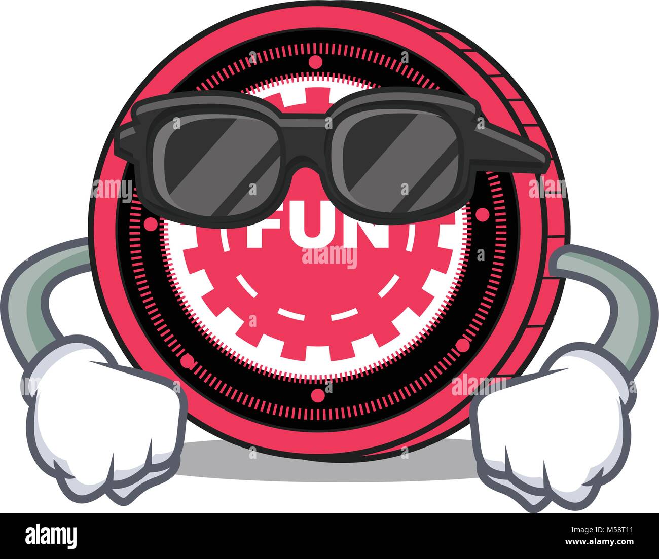 Super cool FunFair coin character cartoon Stock Vector Image & Art - Alamy