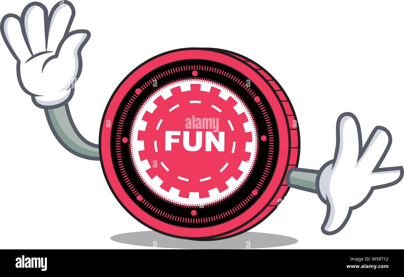 Waving FunFair coin character cartoon Stock Vector Image & Art - Alamy