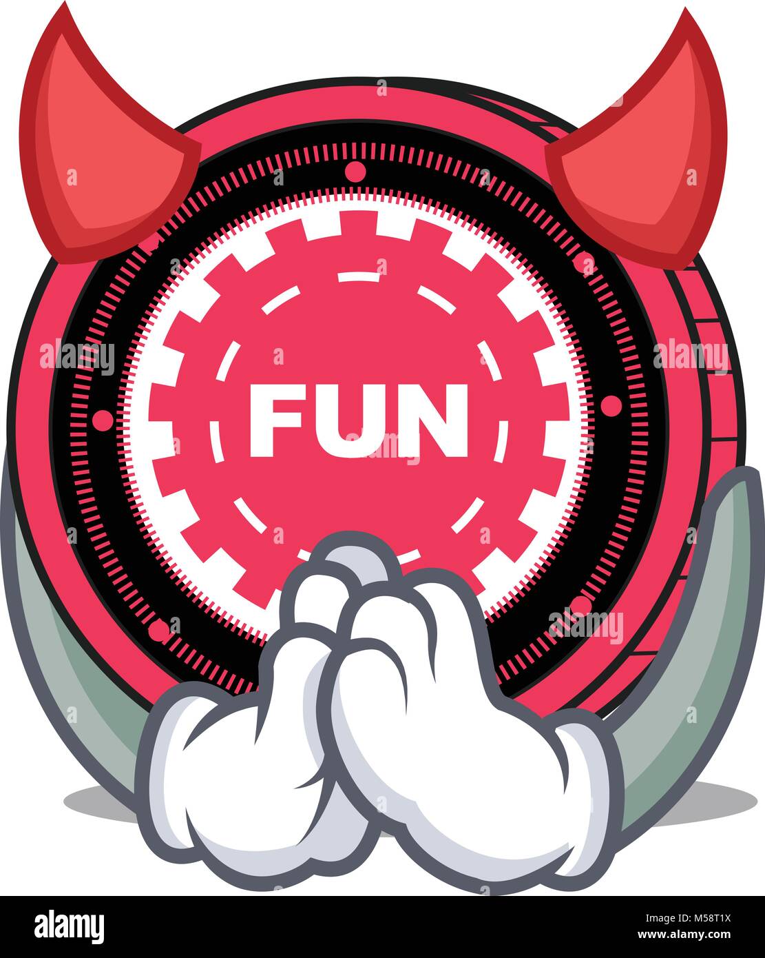 Devil FunFair coin mascot cartoon Stock Vector Image & Art - Alamy