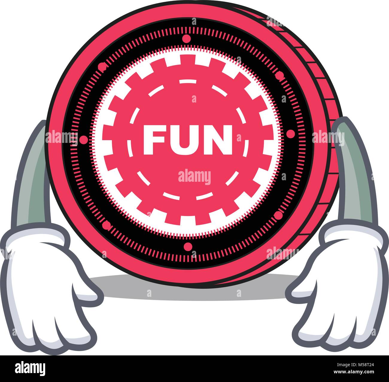 Tired FunFair coin mascot cartoon Stock Vector Image & Art - Alamy