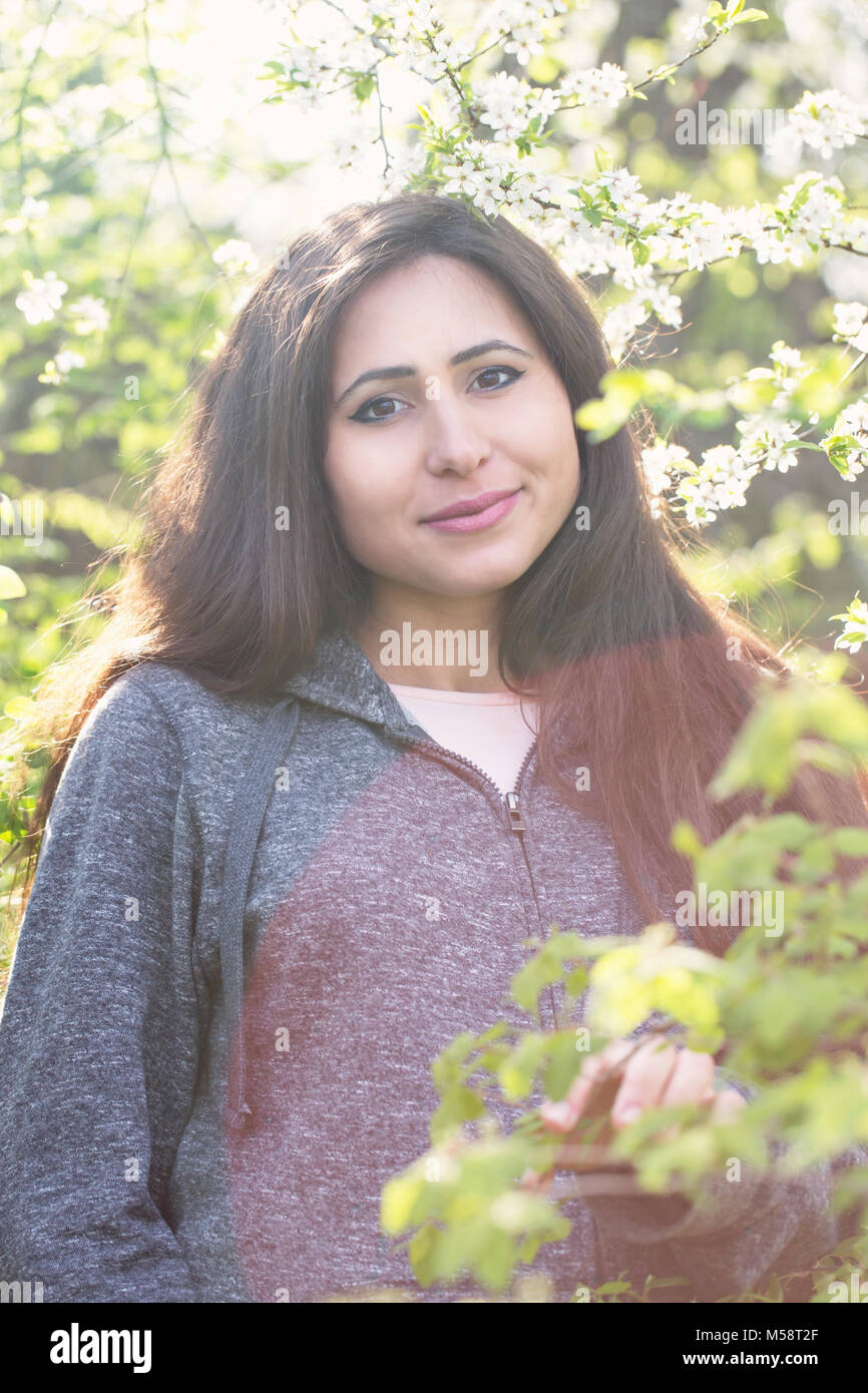 spring portrait in the garden Stock Photo - Alamy
