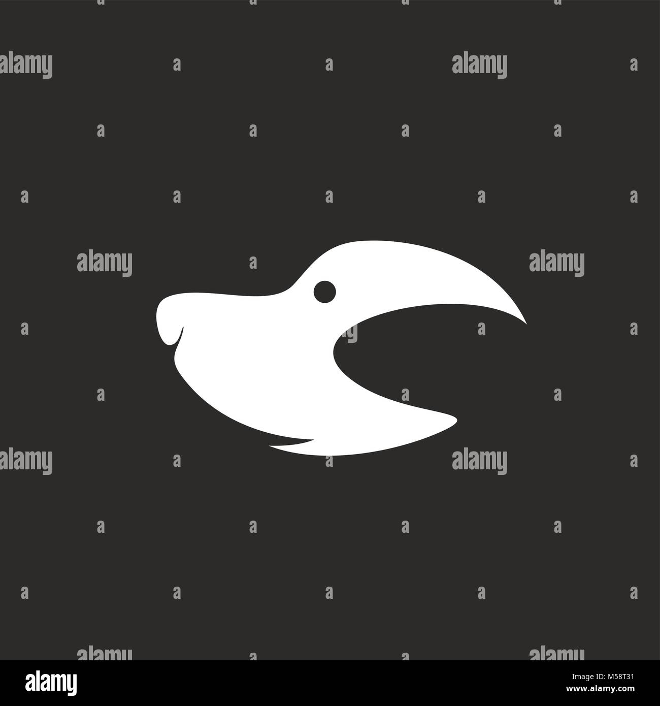 Dog head outline black and white Stock Vector Images - Alamy