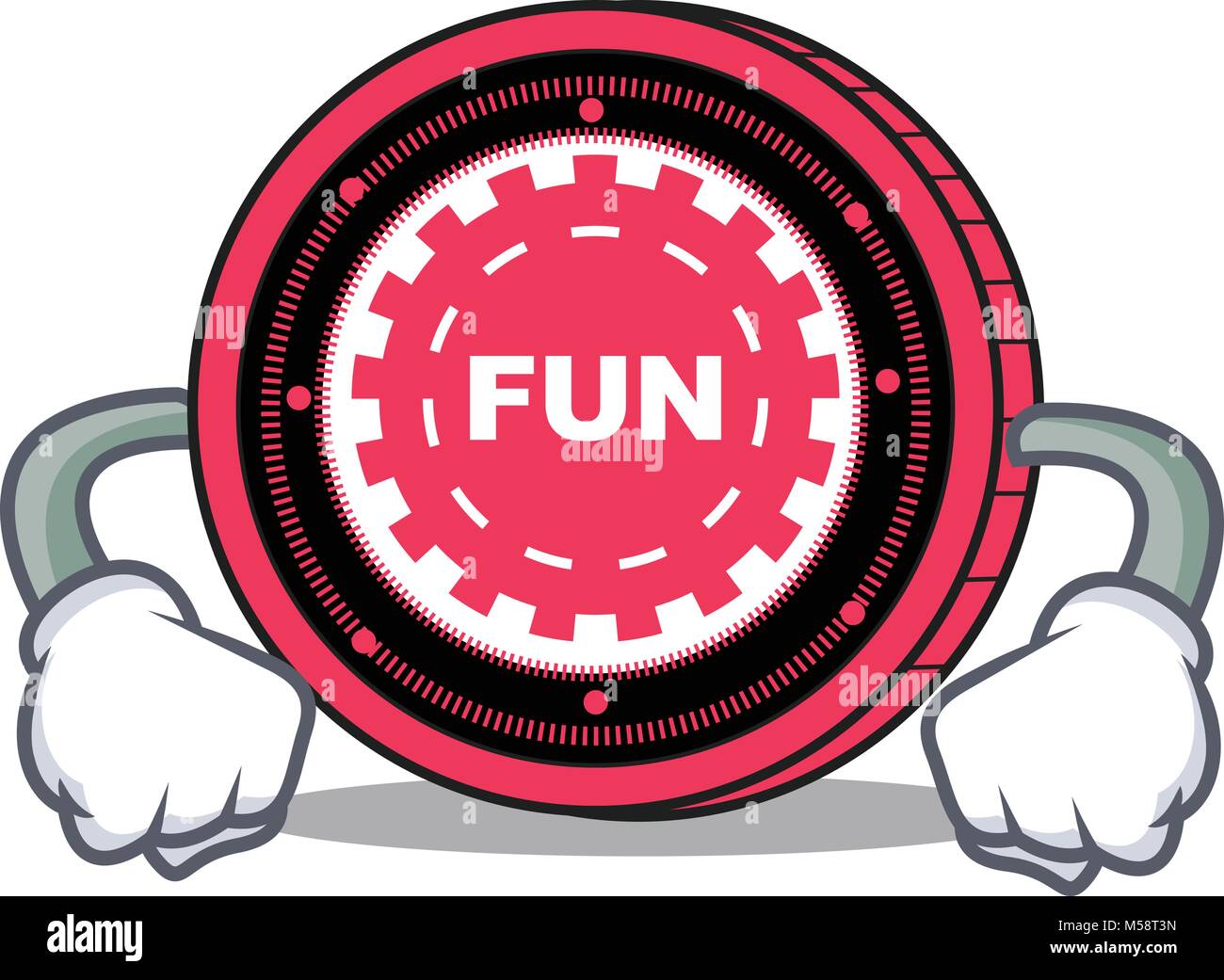 Angry FunFair coin mascot cartoon Stock Vector Image & Art - Alamy