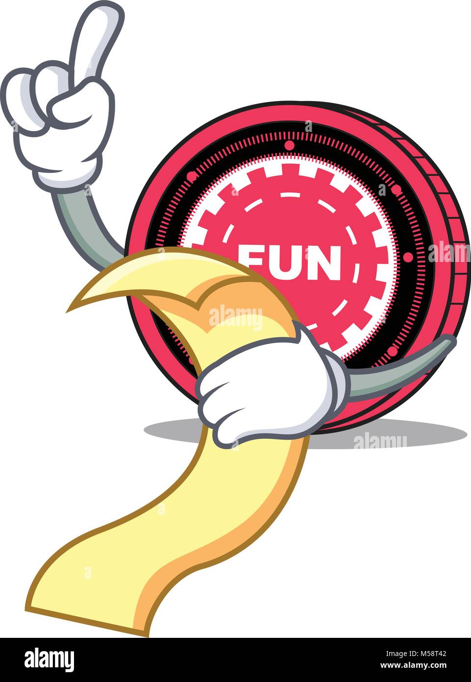 With menu FunFair coin mascot cartoon Stock Vector Image & Art - Alamy
