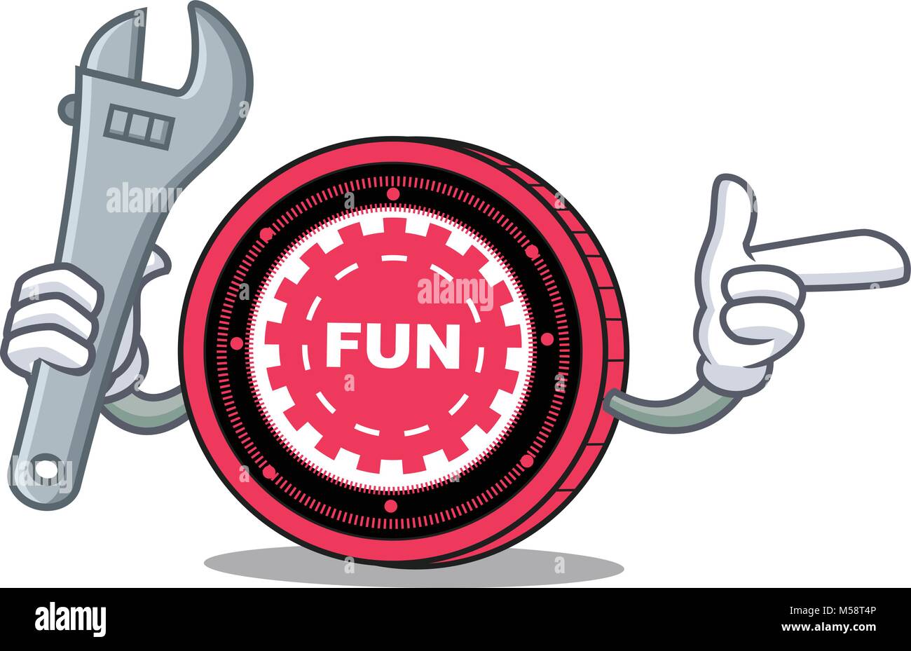 Mechanic FunFair coin mascot cartoon Stock Vector Image & Art - Alamy