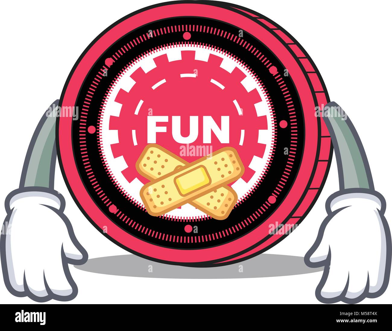 Silent FunFair coin mascot cartoon Stock Vector Image & Art - Alamy