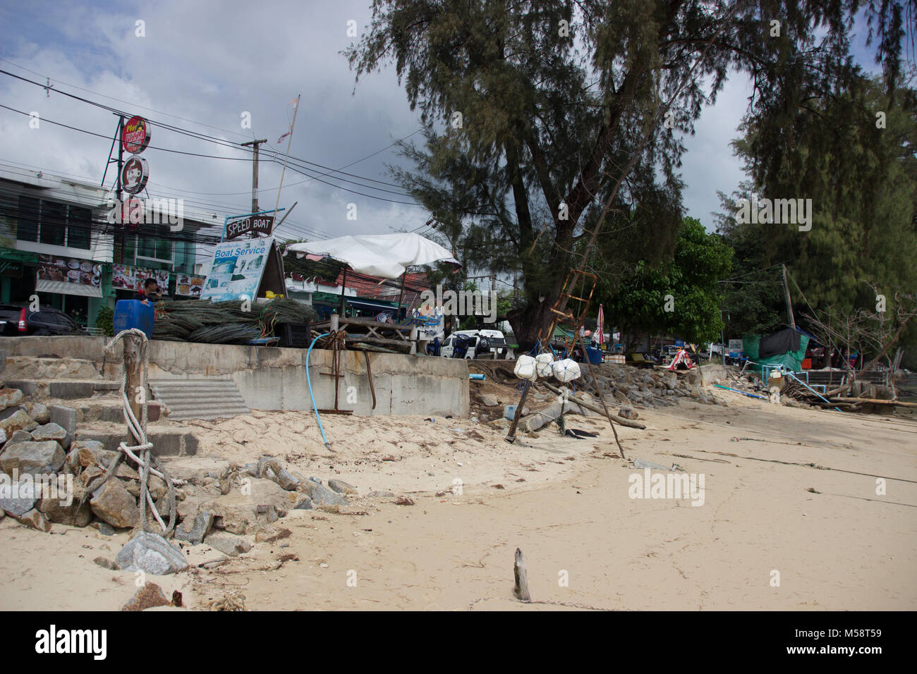 Polluted beaches suffering the effects of mass tourism on Phuket island ...