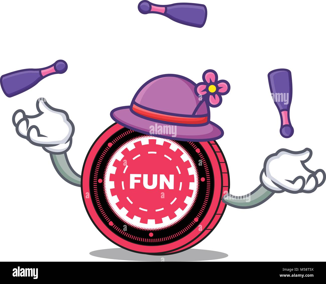 Juggling FunFair coin mascot cartoon Stock Vector Image & Art - Alamy