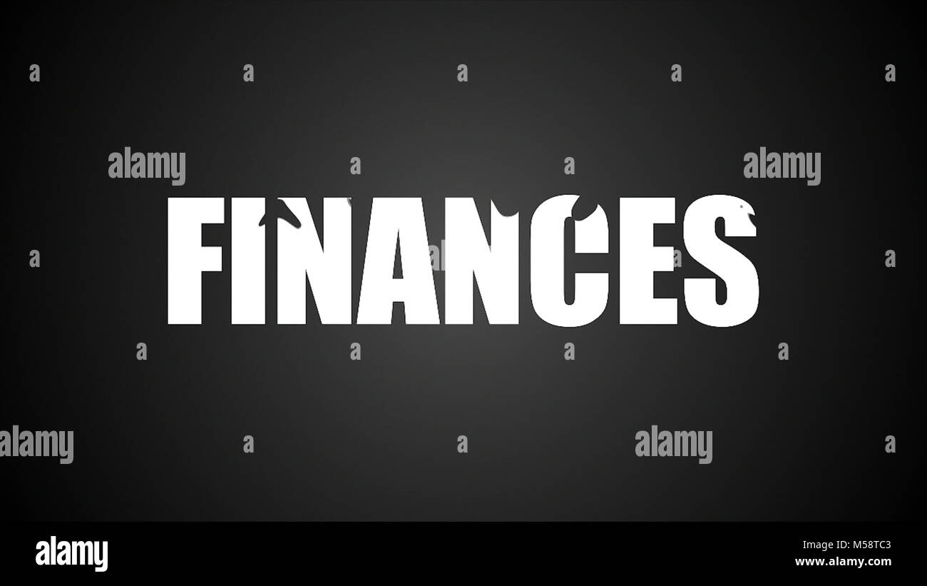 Finances text. Abstract background. Digital 3d rendering Stock Photo ...