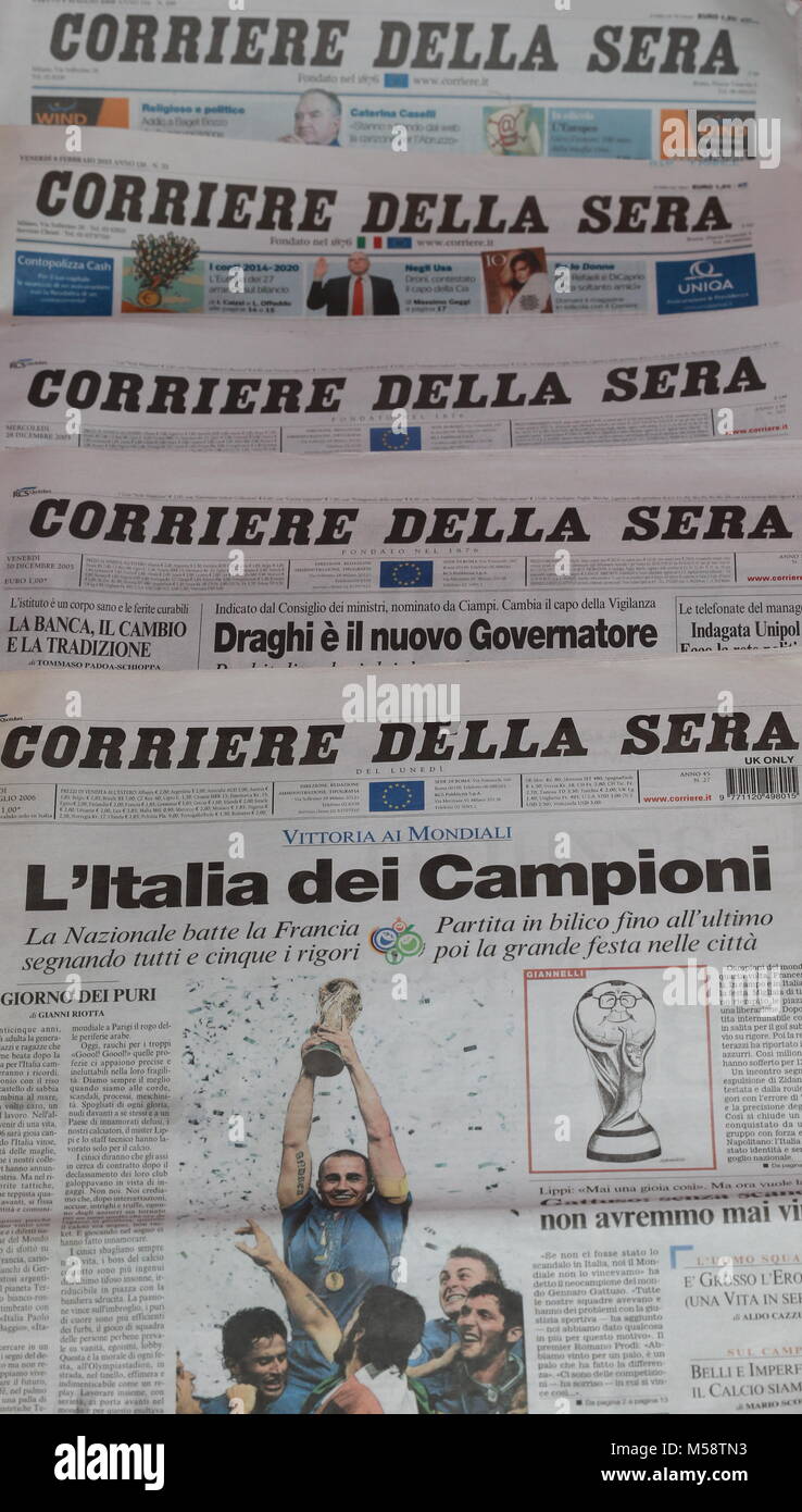 World Newspapers. Collage of paper headlines Stock Photo - Alamy