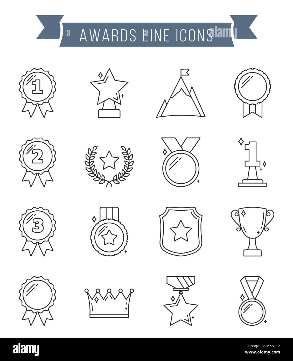 Premium line vector icons Cut Out Stock Images & Pictures - Alamy