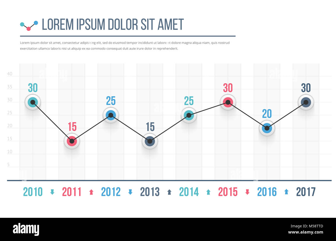 Line graph template, business infographics, vector eps10 illustration ...