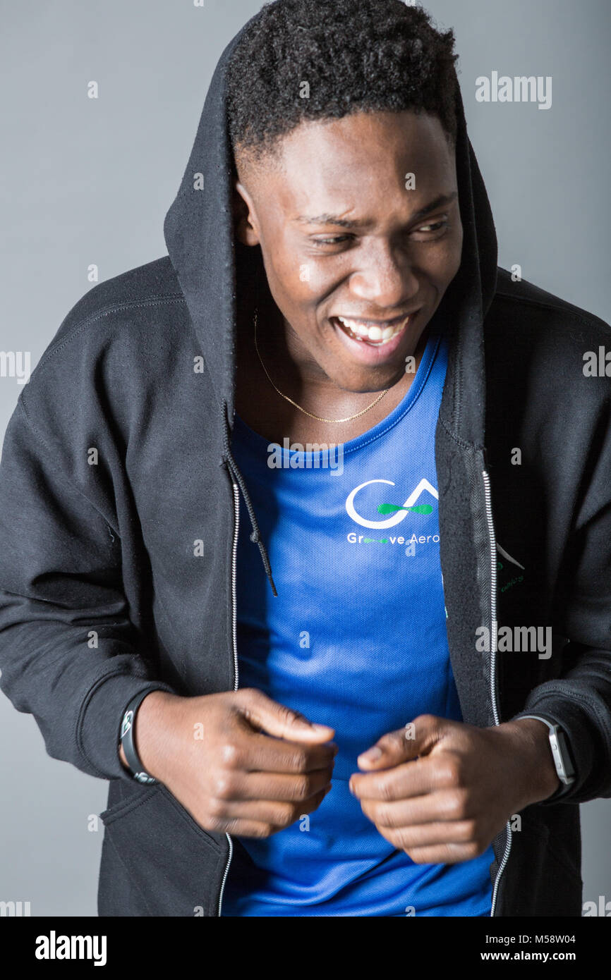 Young black male dancer / fitness instructor shot in studio Stock Photo ...